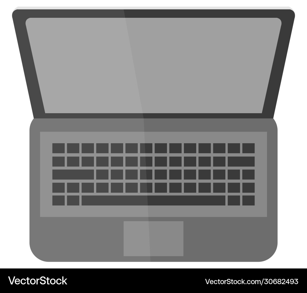 Laptop icon in on white background Royalty Free Vector Image
