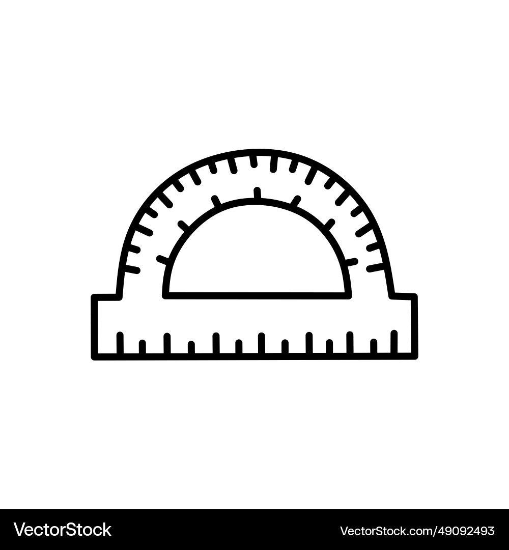 Protractor ruler isolated on white Royalty Free Vector Image
