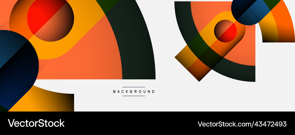 Trendy shapes color minimal design composition Vector Image
