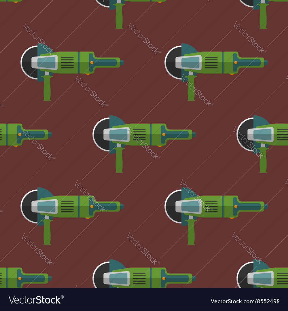 Angle grinder seamless pattern Royalty Free Vector Image