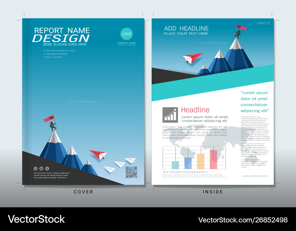 Covers design with space for photo background Vector Image