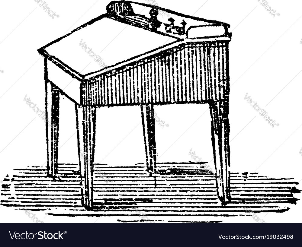 Desk or table flat table-style work surface Vector Image