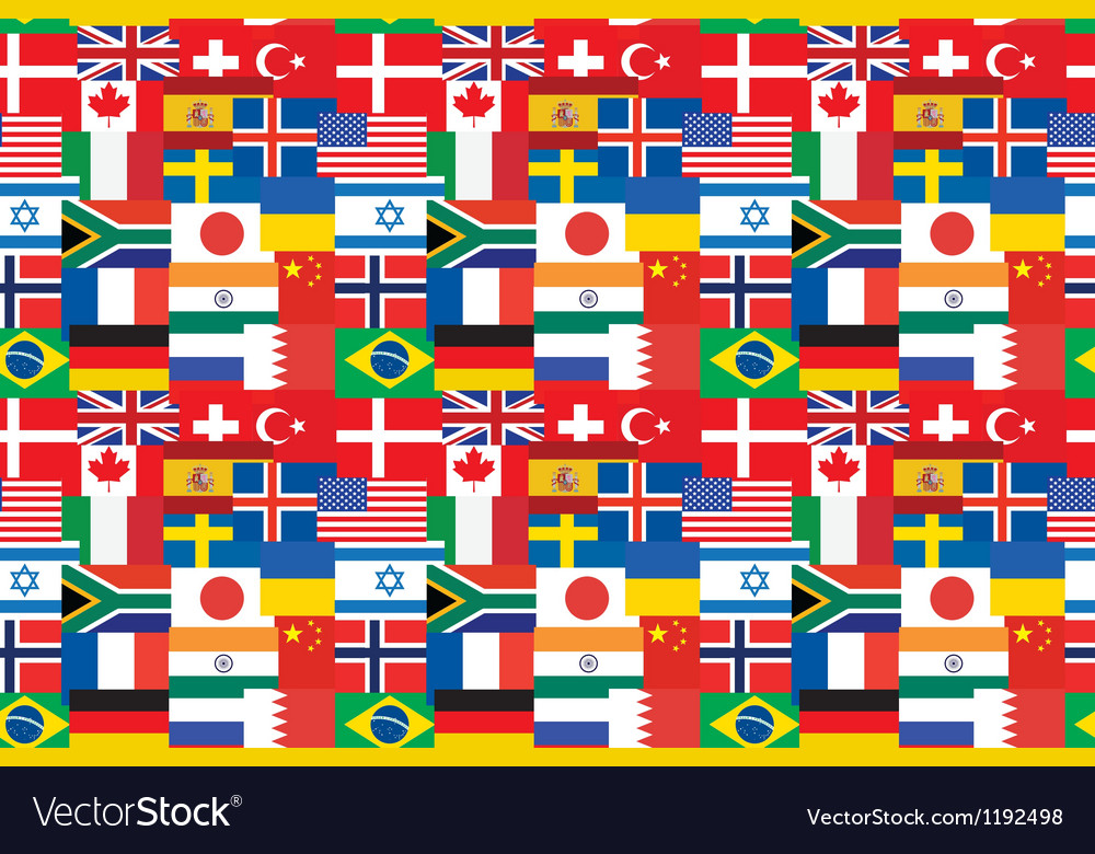 Flags pattern Royalty Free Vector Image - VectorStock