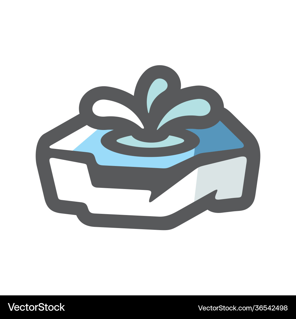 Ice hole floe icon cartoon Royalty Free Vector Image