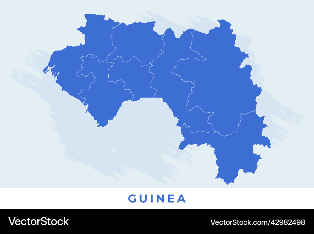 National map of guinea Royalty Free Vector Image