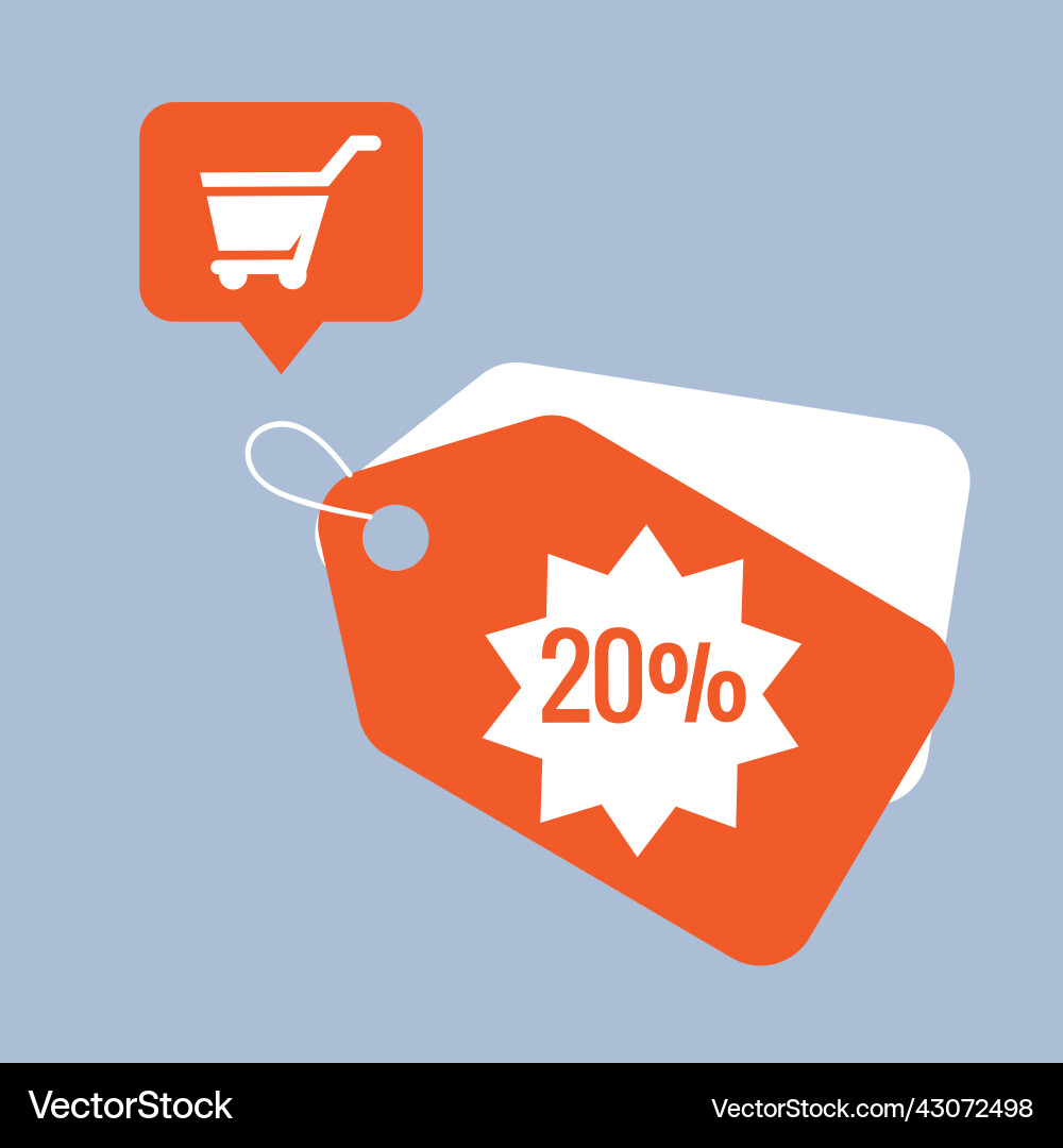 Online purchase price tag Royalty Free Vector Image