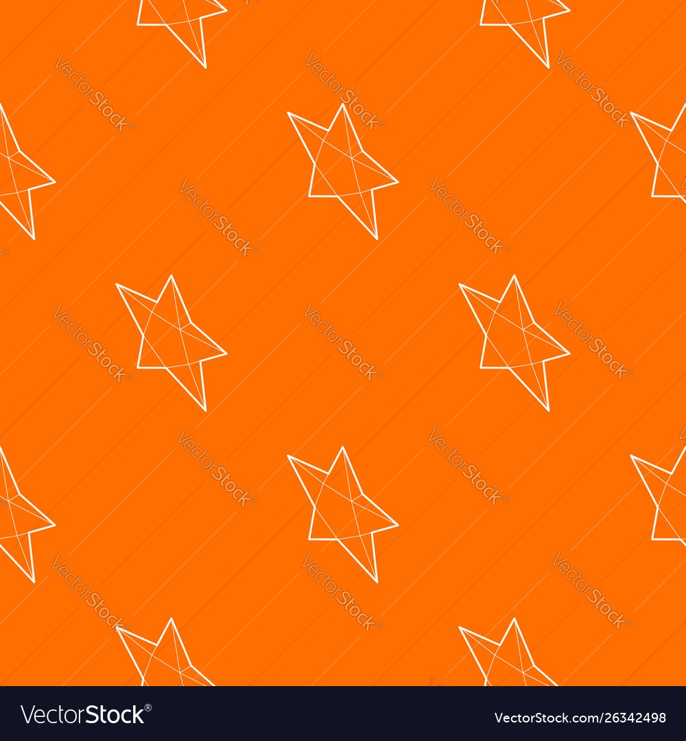 Pointed star pattern orange Royalty Free Vector Image
