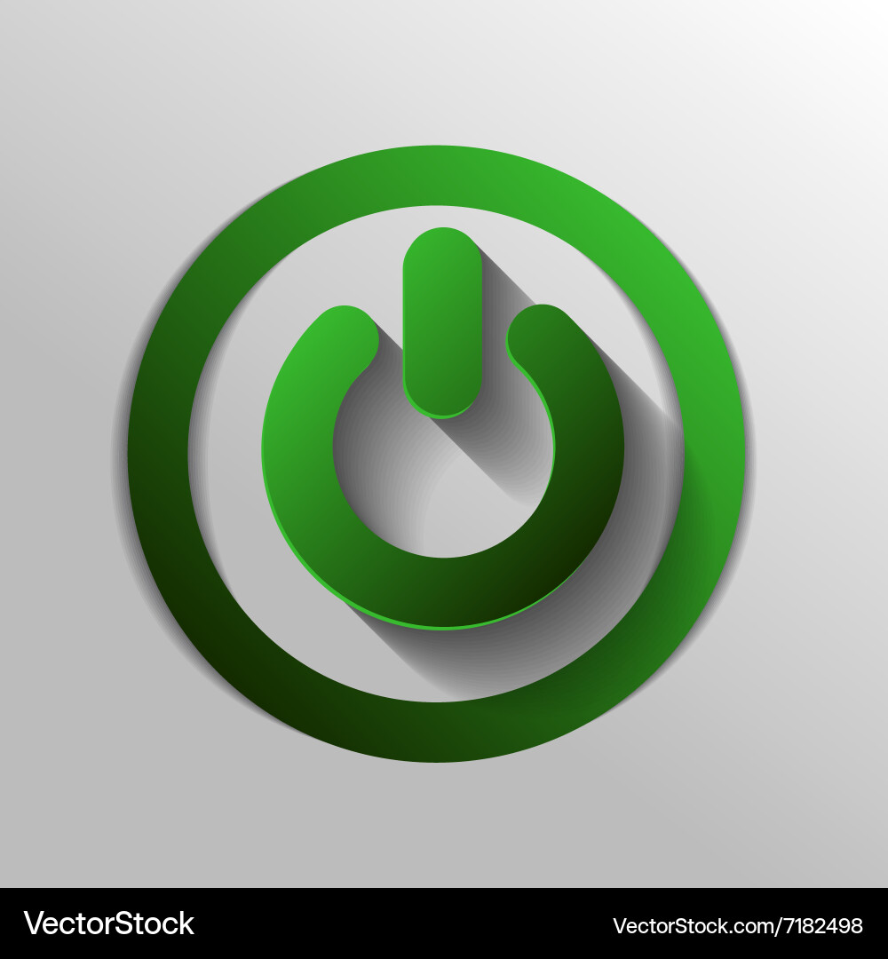 Power sign character on and off Royalty Free Vector Image