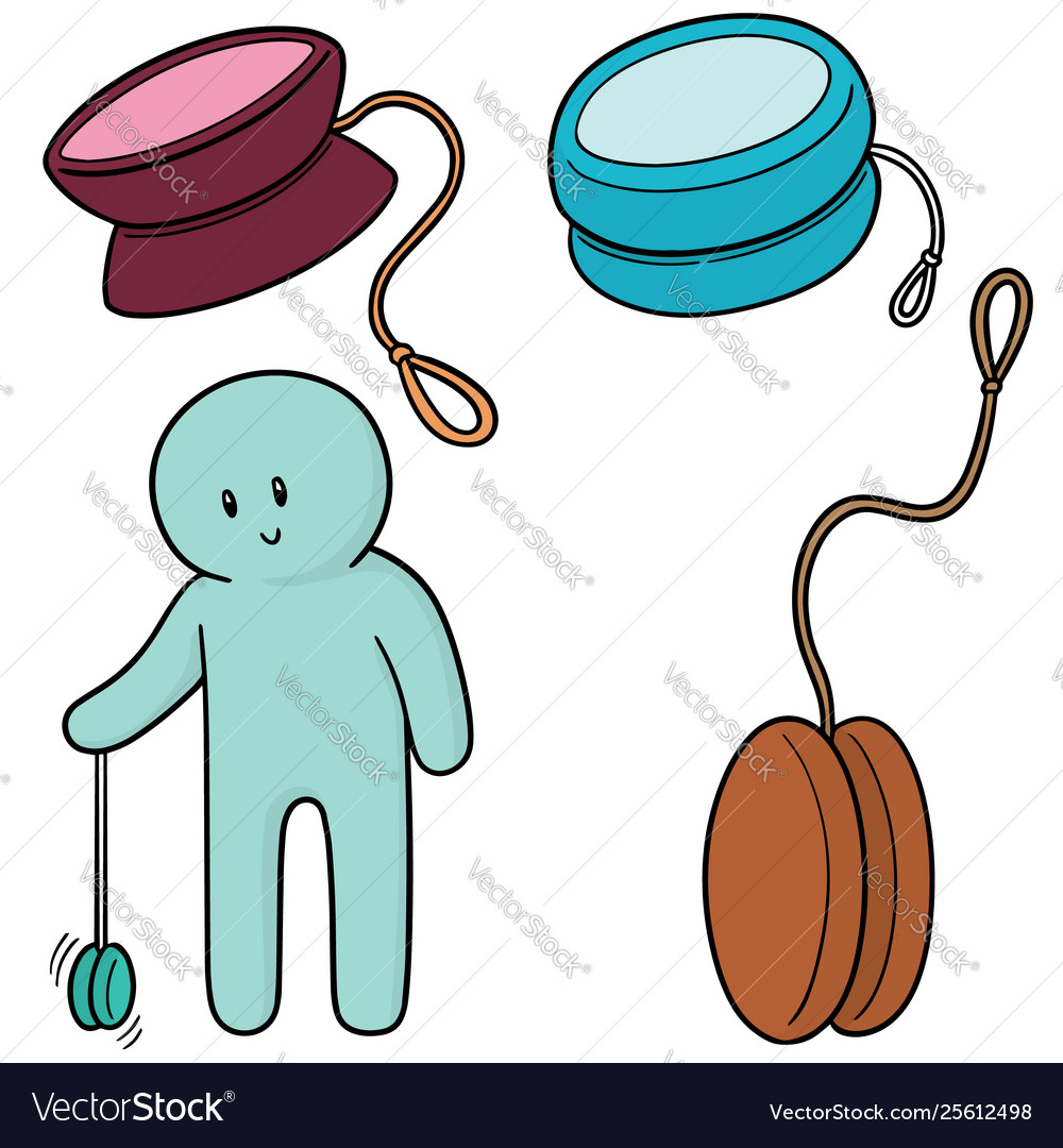 Set yoyo Royalty Free Vector Image - VectorStock