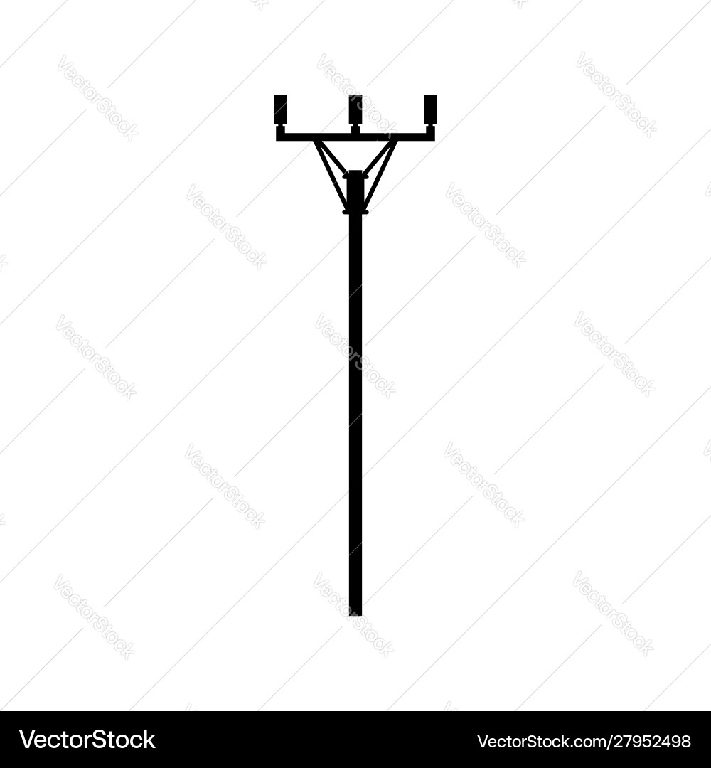 Wood power line symbol flat design Royalty Free Vector Image