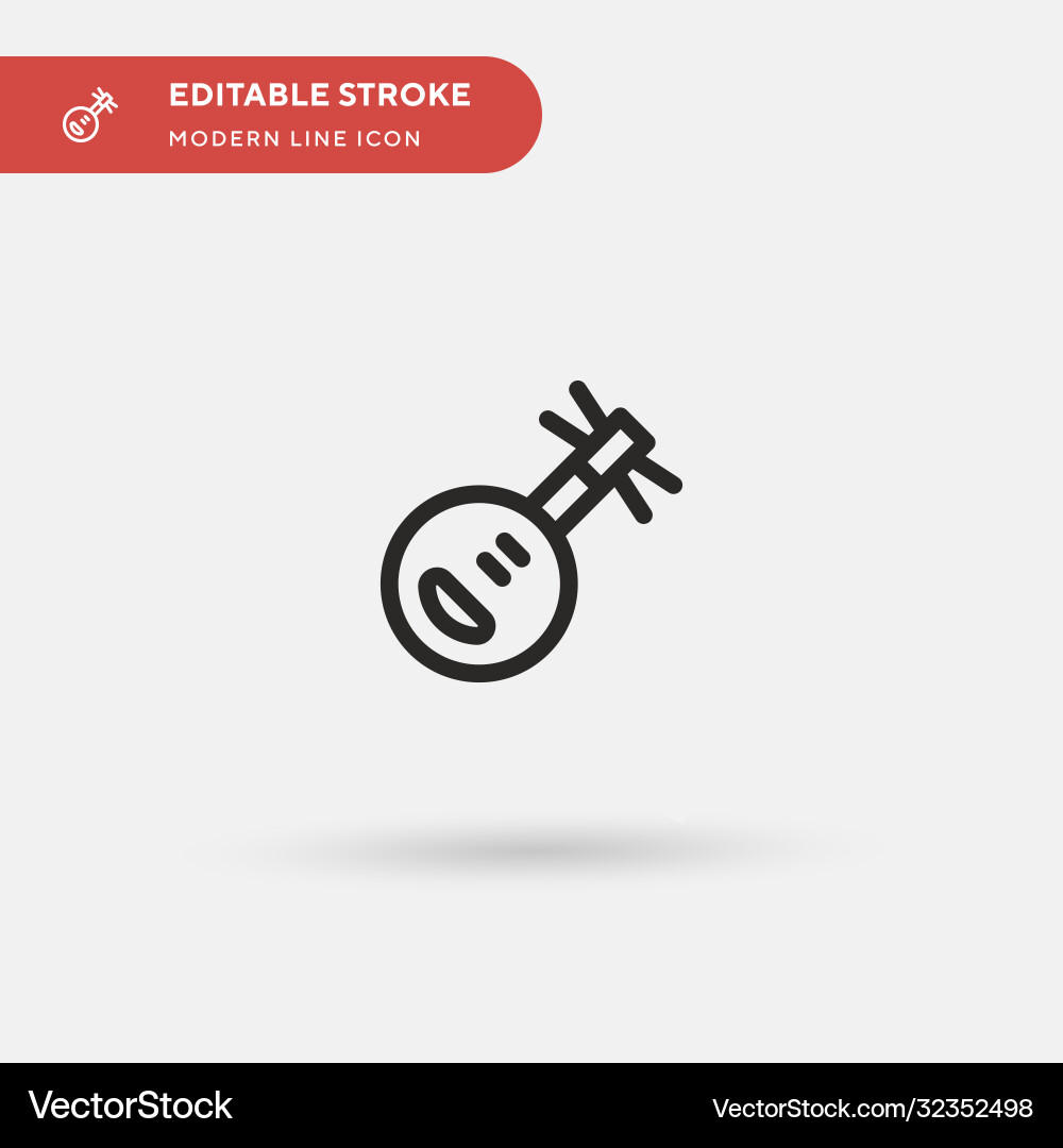 Yueqin simple icon symbol Royalty Free Vector Image
