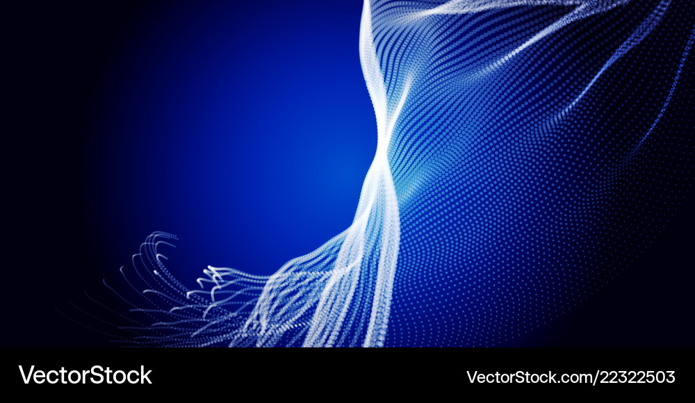 Abstract particle flow in twisty lines Royalty Free Vector