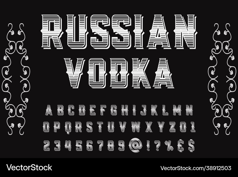 Alphabet gray and white background letters Vector Image