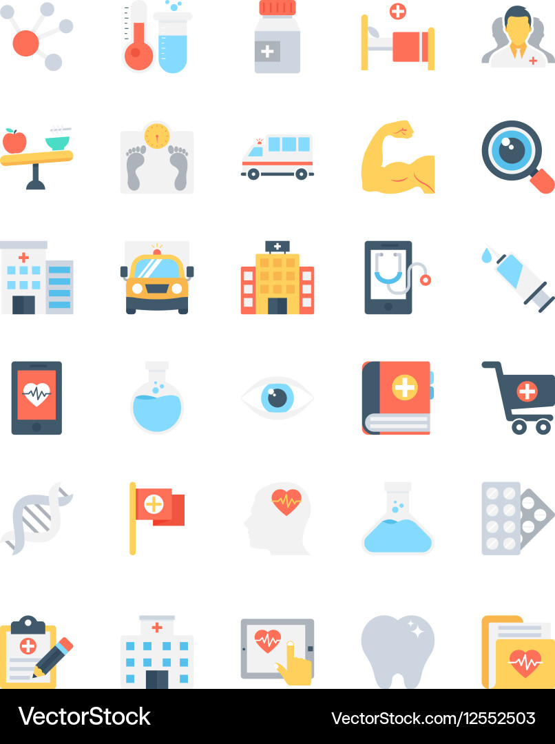 Medical colored icons 5 Royalty Free Vector Image