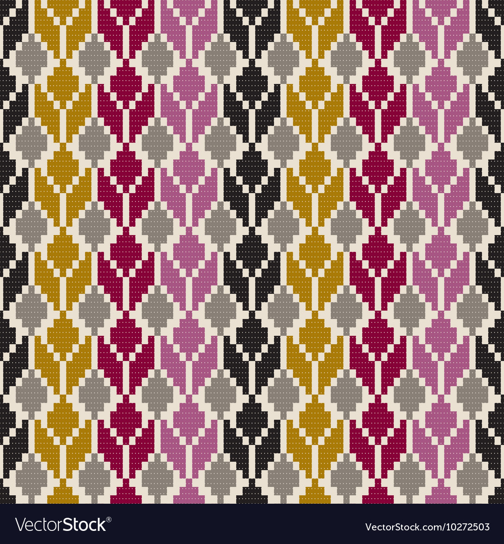 Seamless geometric multicolored native pattern Vector Image