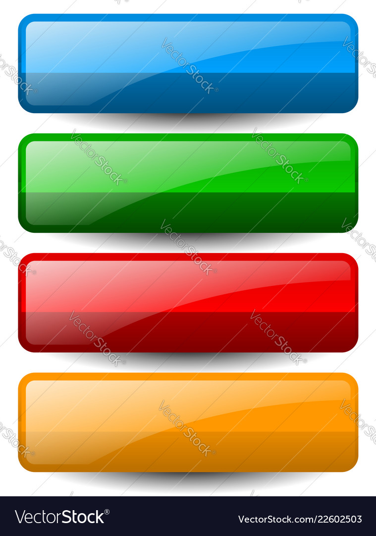Set of colorful banner or button backgrounds Vector Image