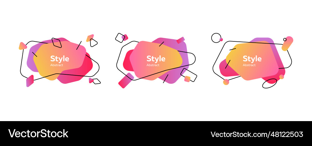 Set of creative geometric details Royalty Free Vector Image