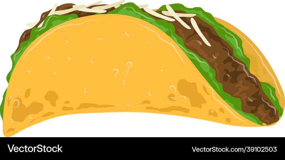 Taco mexican fast food Royalty Free Vector Image
