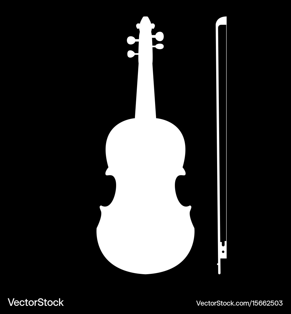 Violin the white color icon Royalty Free Vector Image