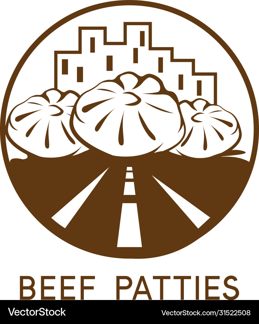 Abstract beef patties urban restaurant design Vector Image