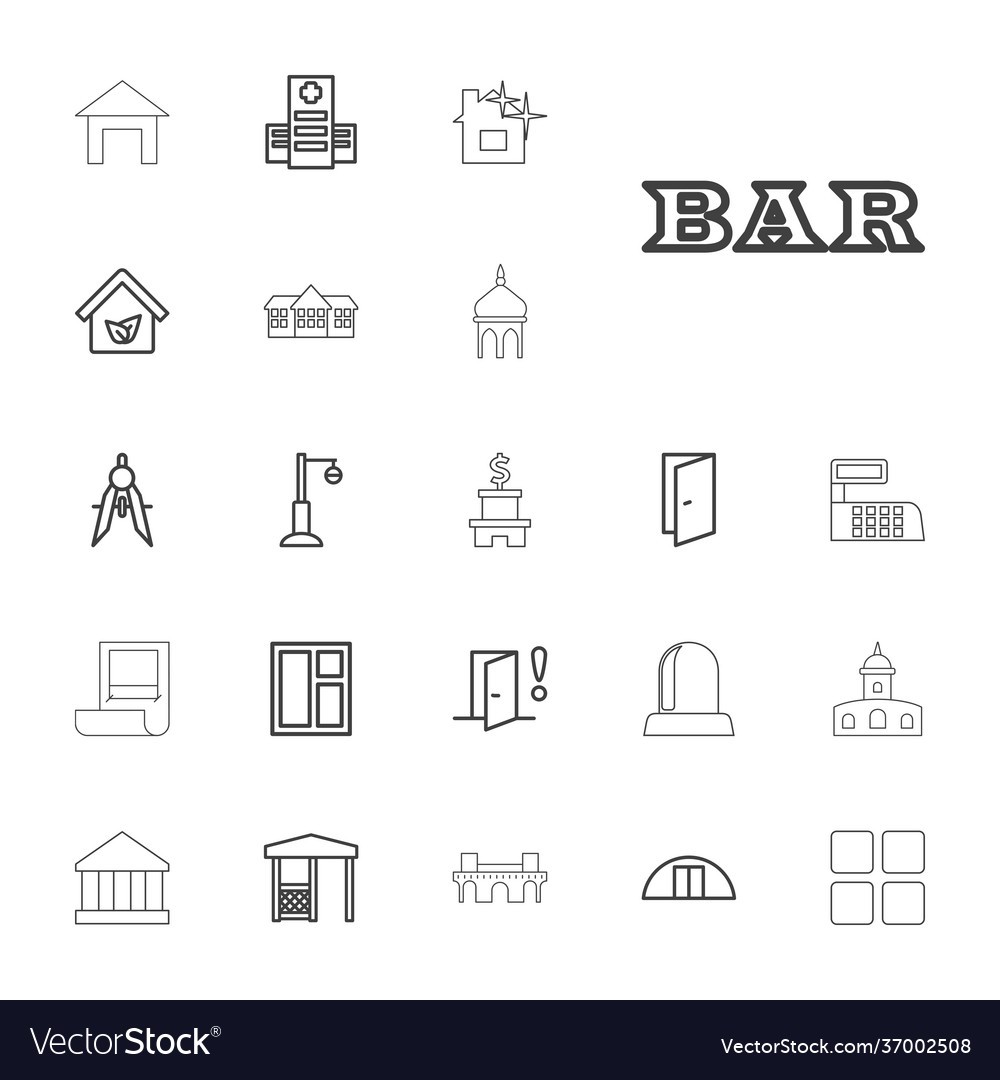 Architecture icons Royalty Free Vector Image - VectorStock