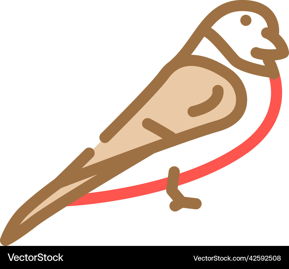 Bullfinch bird color icon Royalty Free Vector Image