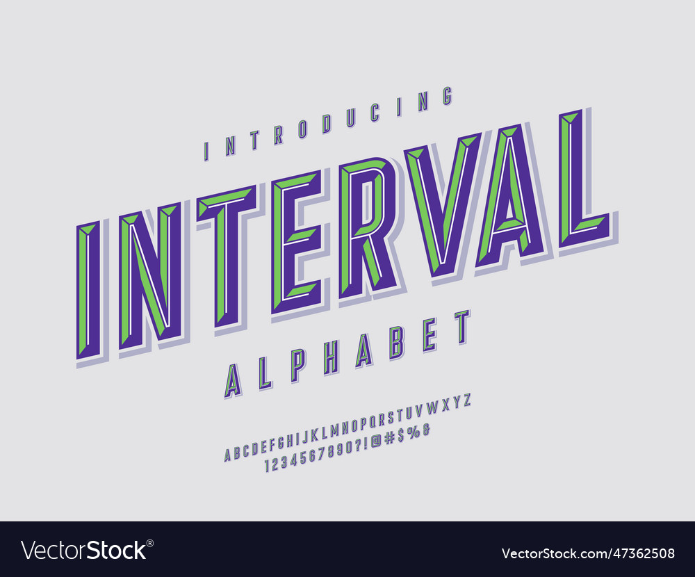 Chisel font Royalty Free Vector Image - VectorStock