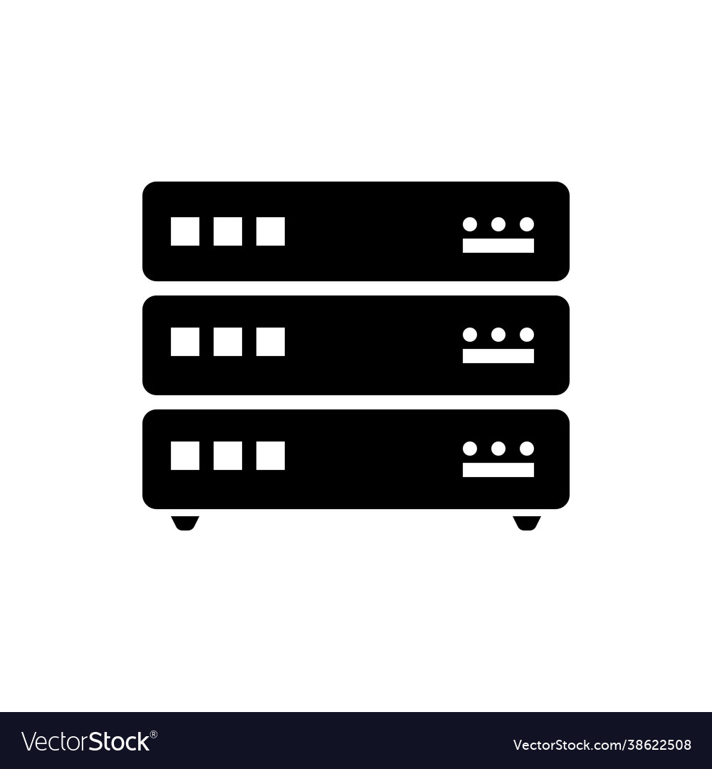Database icon server Royalty Free Vector Image