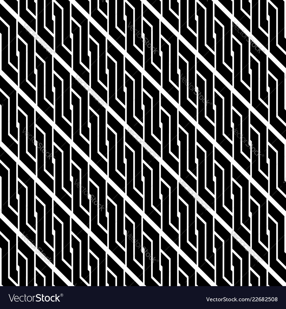 Design seamless monochrome zigzag pattern Vector Image