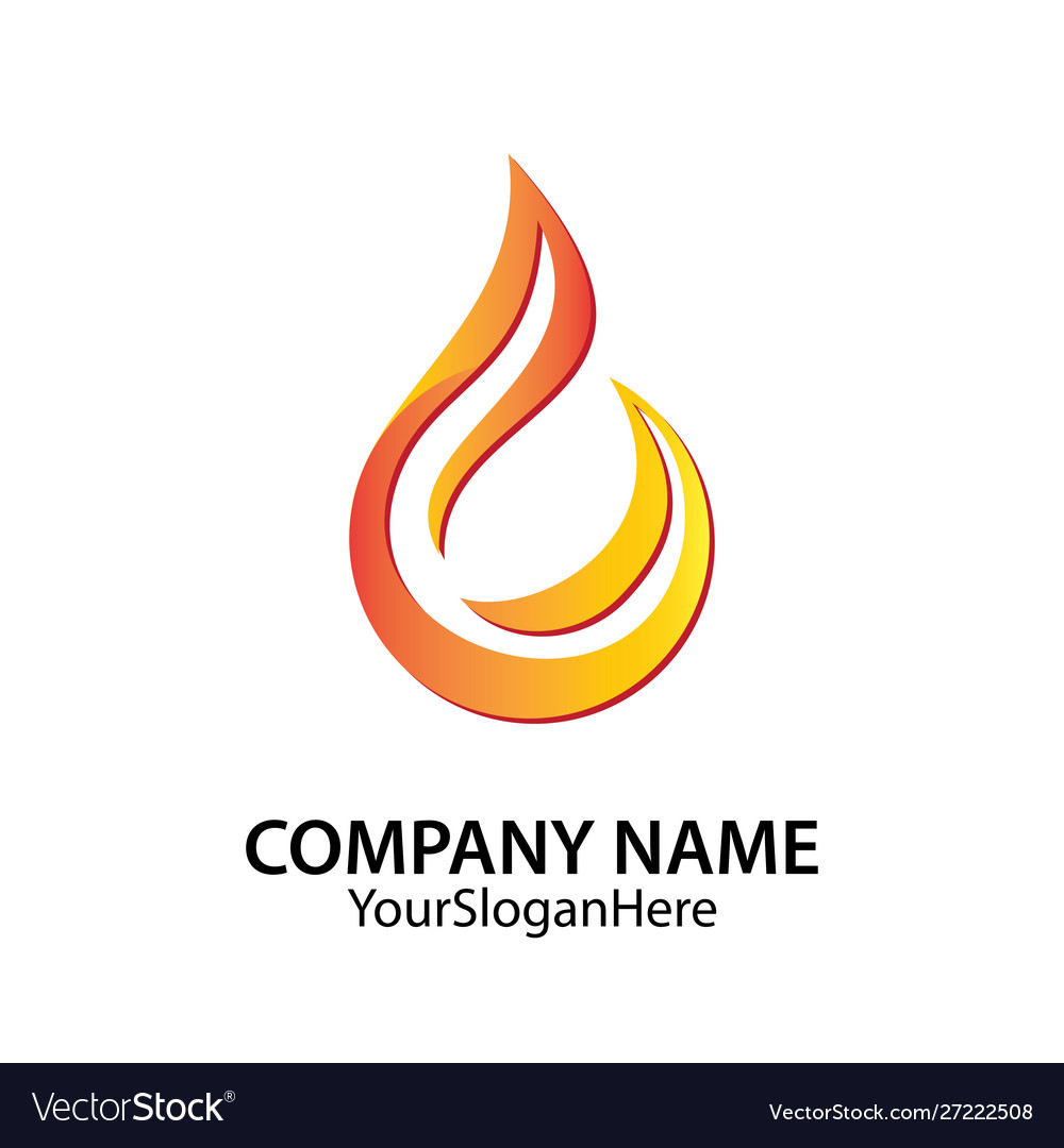 Fire tech logo image Royalty Free Vector Image