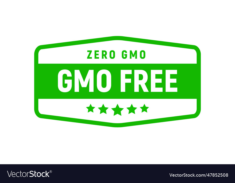 Gmo free icon logo non food label symbol Vector Image