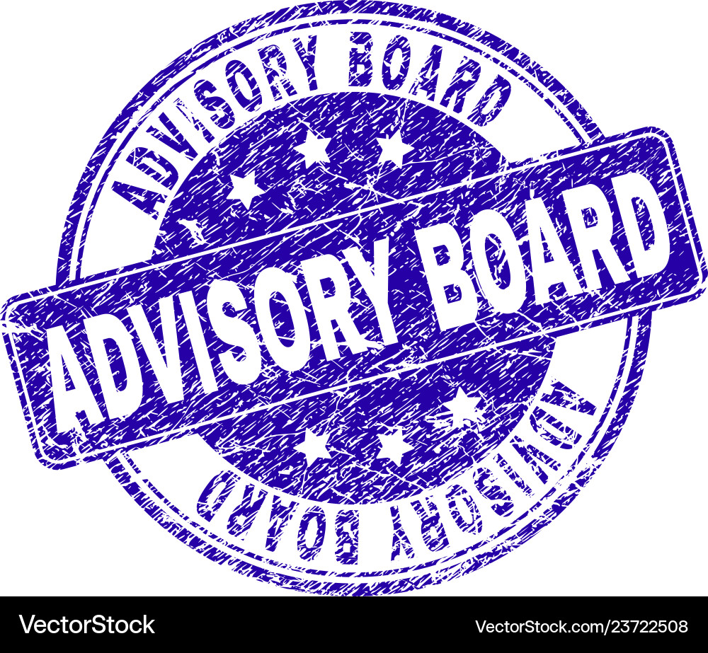 Grunge textured advisory board stamp seal Vector Image
