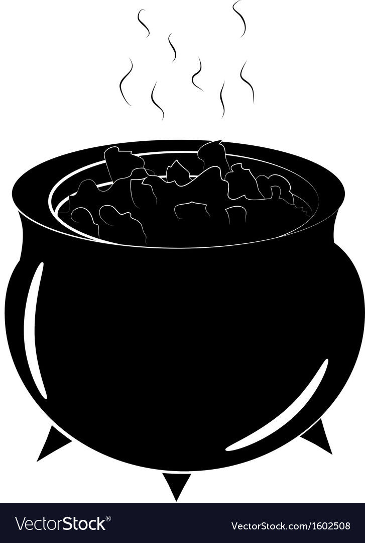 Halloween cauldron Royalty Free Vector Image - VectorStock