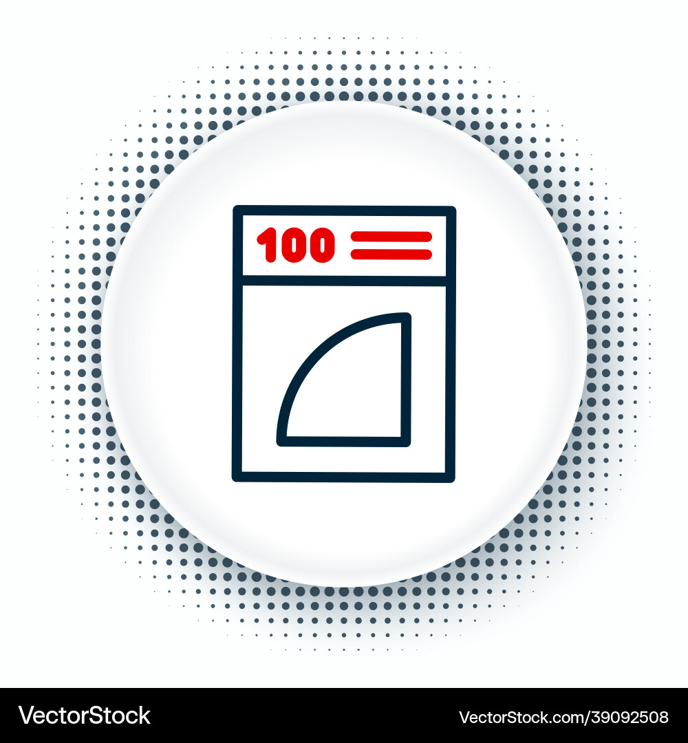 Line coffee paper filter icon isolated on white Vector Image