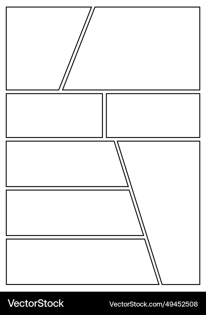 Manga storyboard layout a4 template page 32 Vector Image