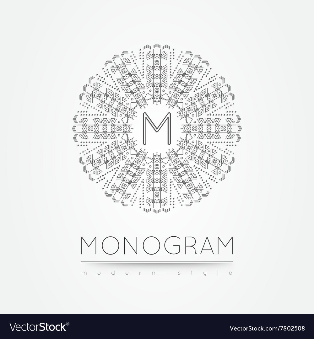 Monogram icon Royalty Free Vector Image - VectorStock