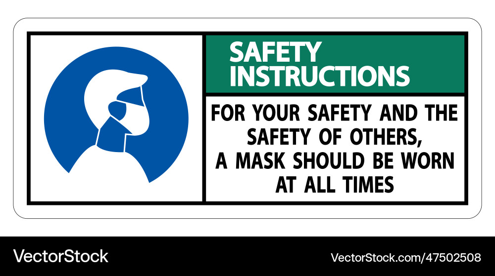 Safety instructions for your and others Royalty Free Vector