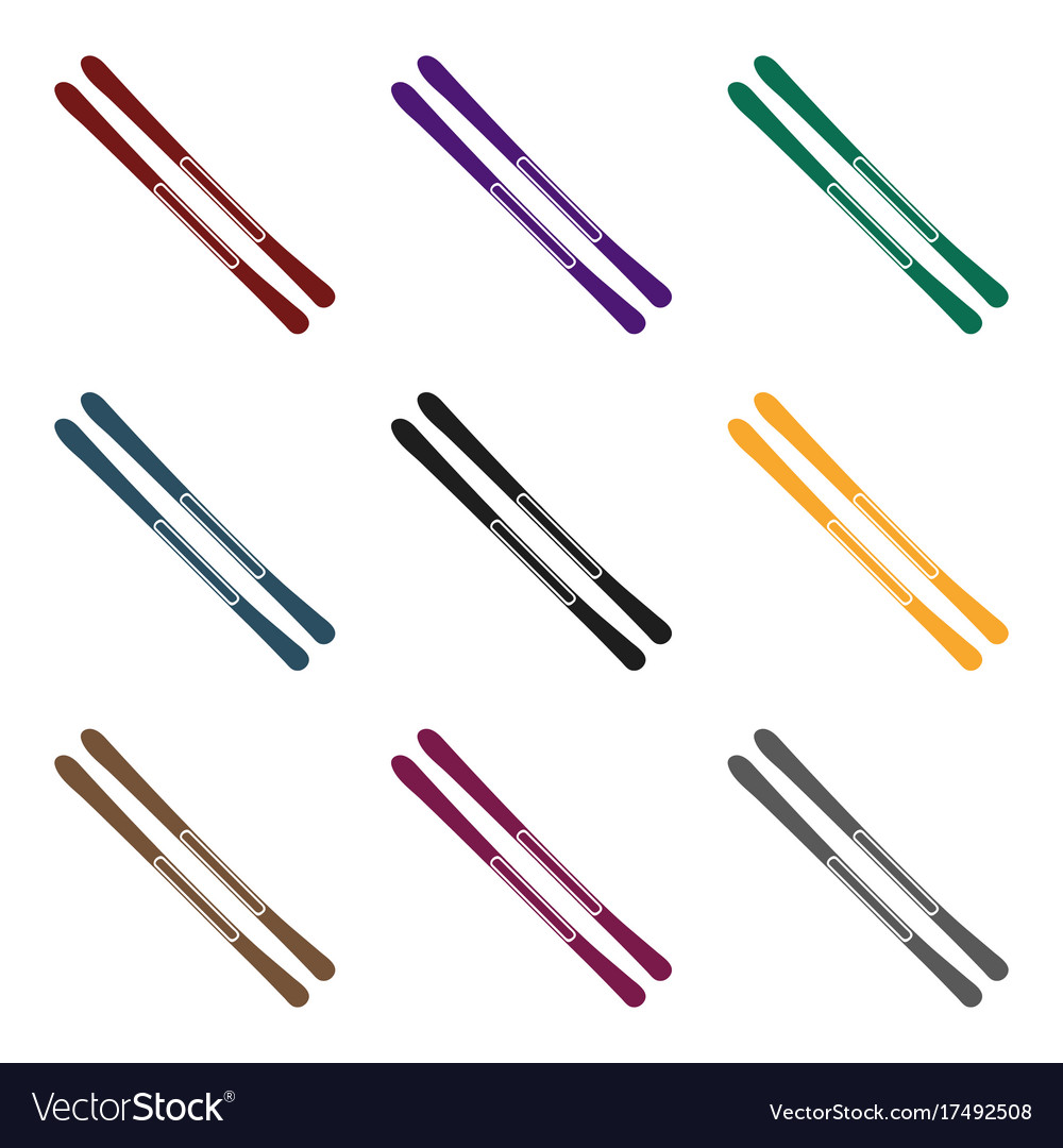 Skis icon in black style isolated on white Vector Image