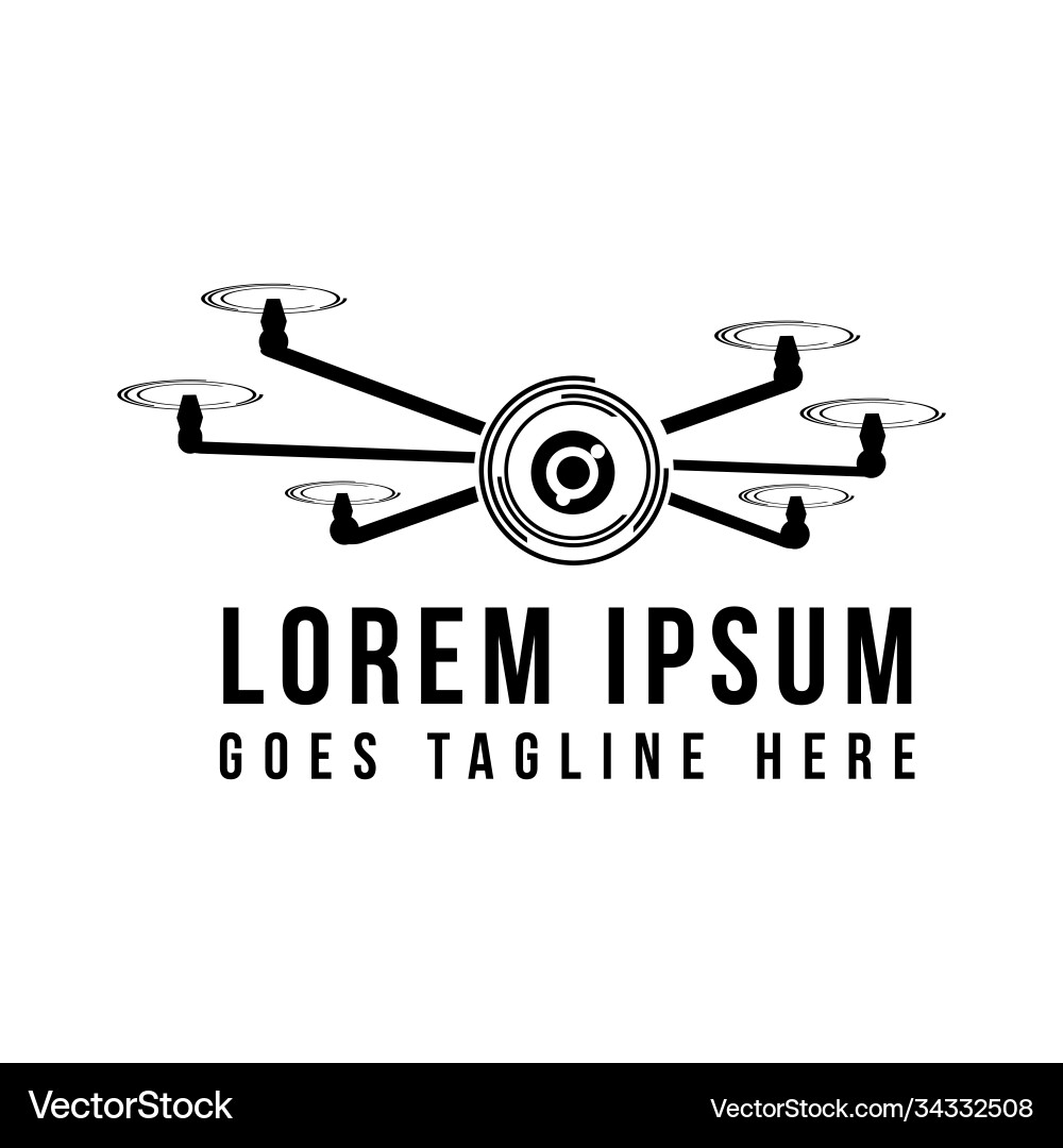 Sky aerial camera drone logo icon graphic design Vector Image