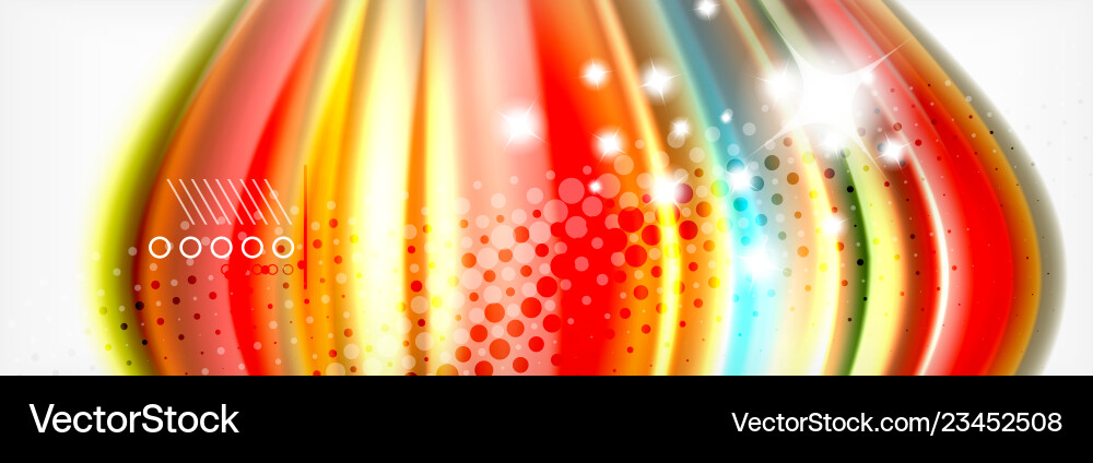 Smooth liquid blur wave background color flow Vector Image