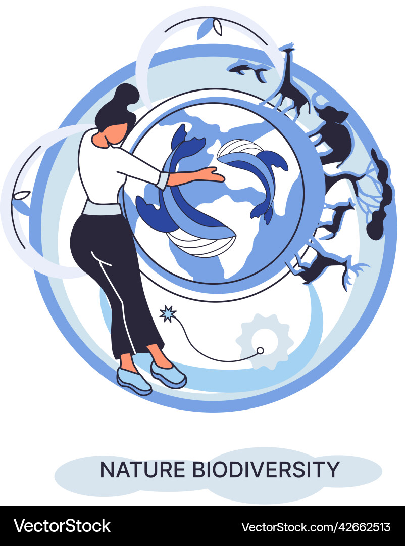 Biodiversity in nature as environment variety Vector Image