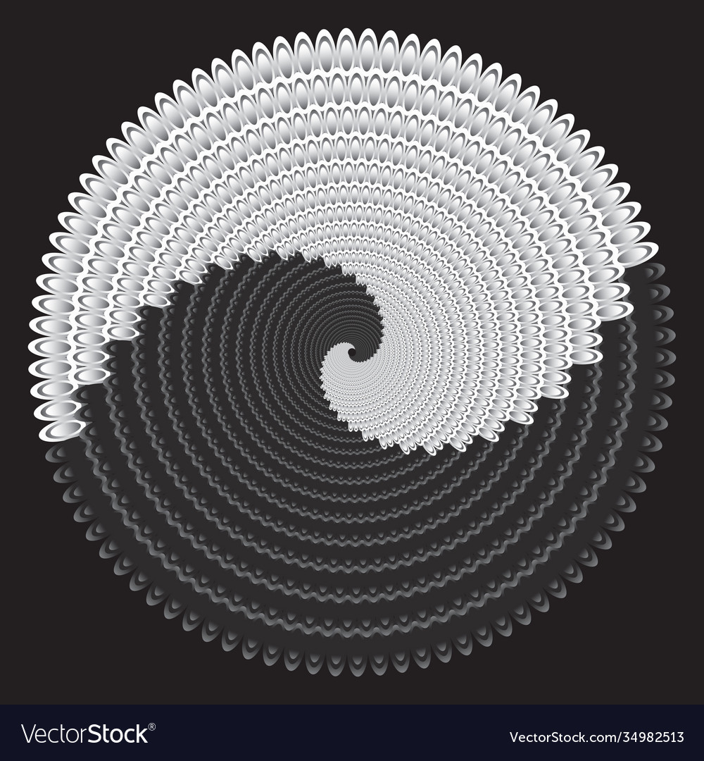 Dotted halftone spiral pattern or texture Vector Image