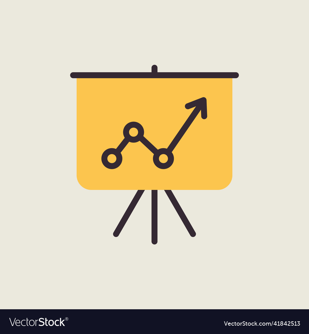 Flip-chart isolated icon projection screen Vector Image Flip-chart isolated icon projection screen Vector Image