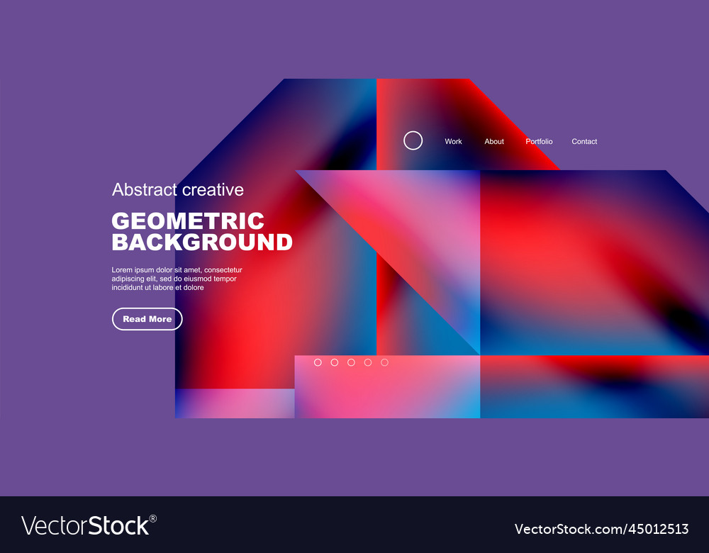 Fluid gradient geometric triangles abstract Vector Image