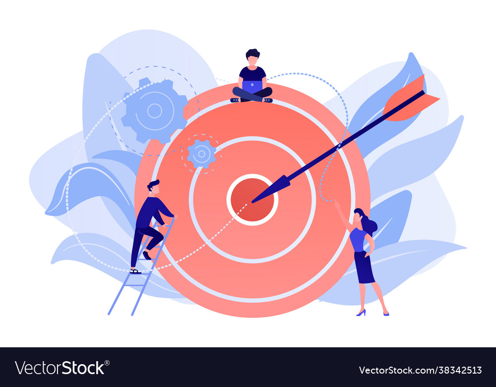 Goals and objectives concept Royalty Free Vector Image