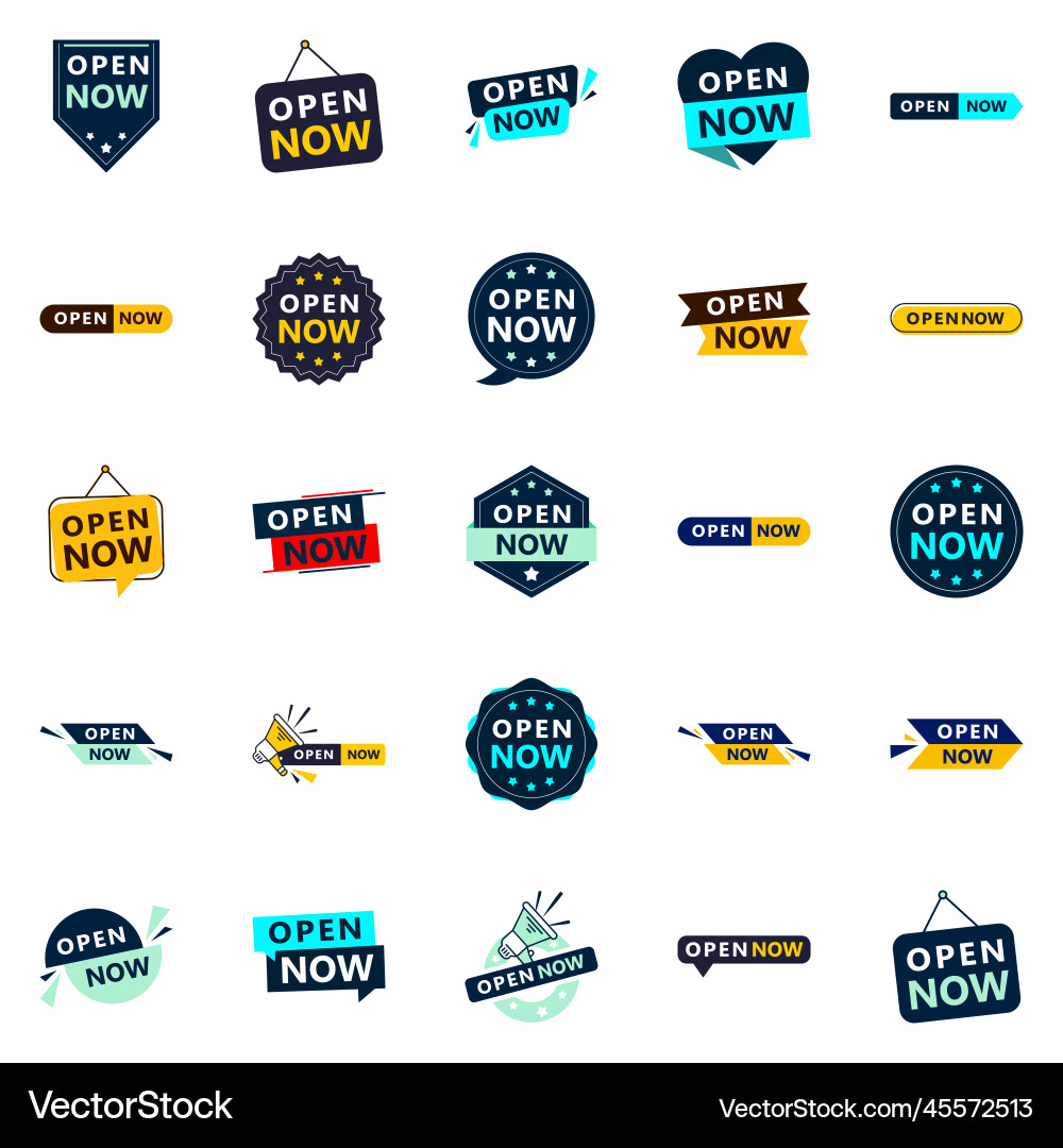 Open now a pack of 25 designs for various Vector Image