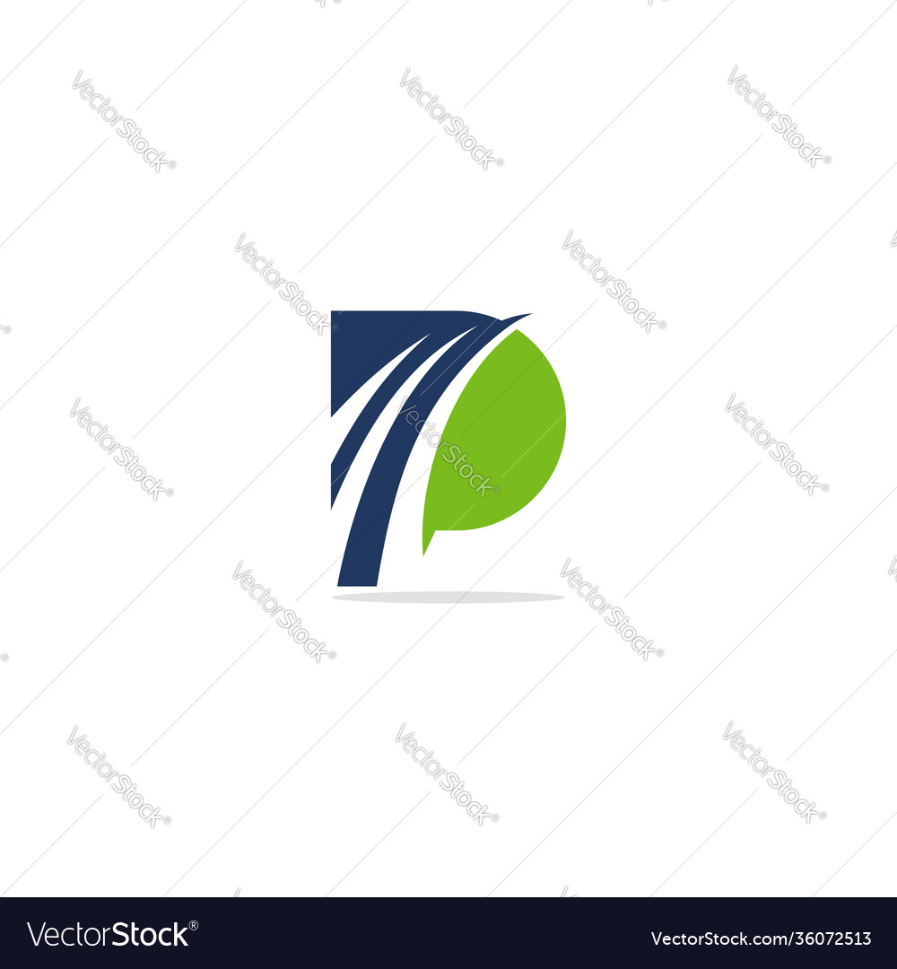 P initial abstract logo Royalty Free Vector Image