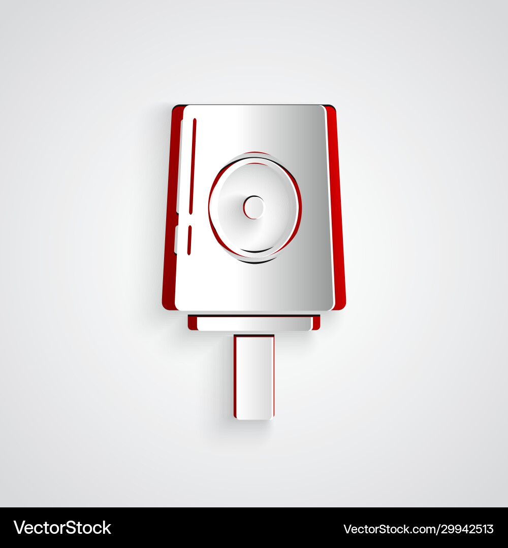 Paper cut spray can nozzle cap icon isolated Vector Image