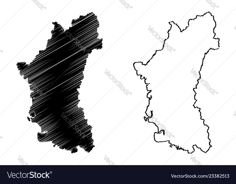 Perak map Royalty Free Vector Image - VectorStock