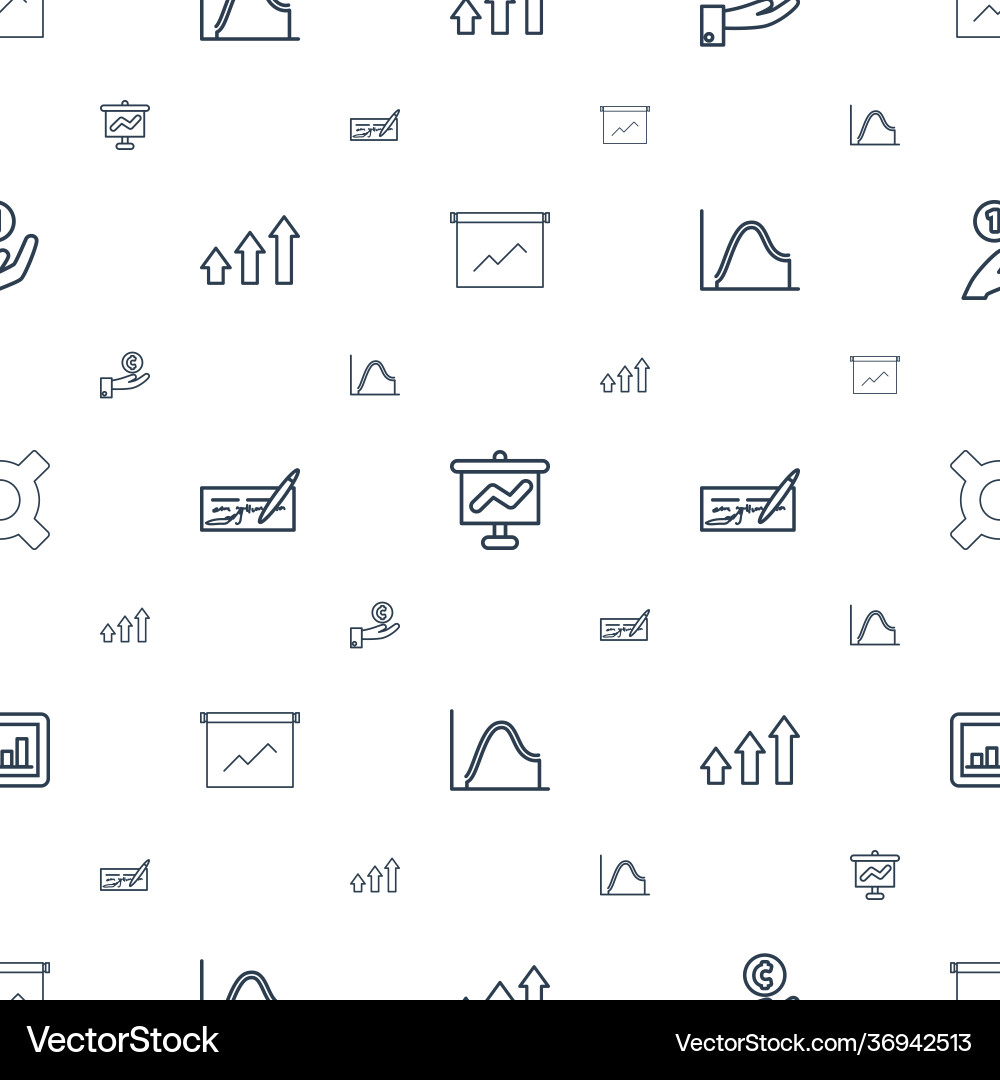 Profit icons pattern seamless white background Vector Image